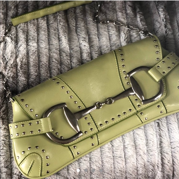 Rina Rich | Bags | Green Studded Rina Rich Purse | Poshmark